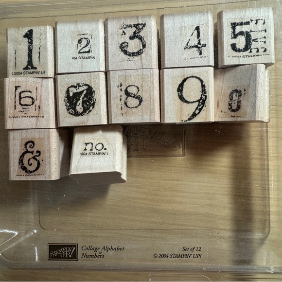 Stampin' Up! | Design | Stampin Up Collage Alphabet Numbers Set Of 2 ...